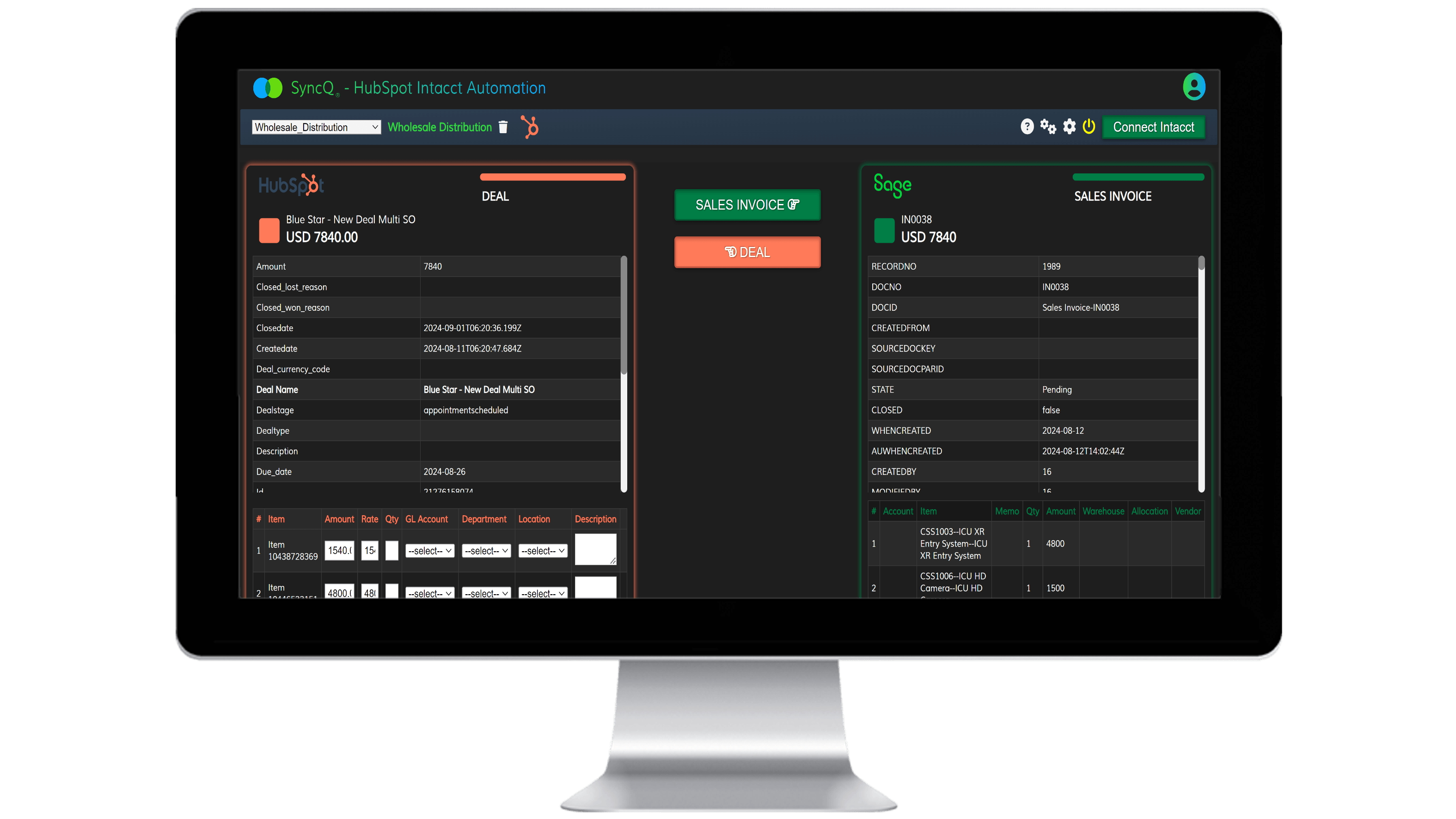 Sage Intacct Automation SyncQ HubSpot Integration | Connect Them Today